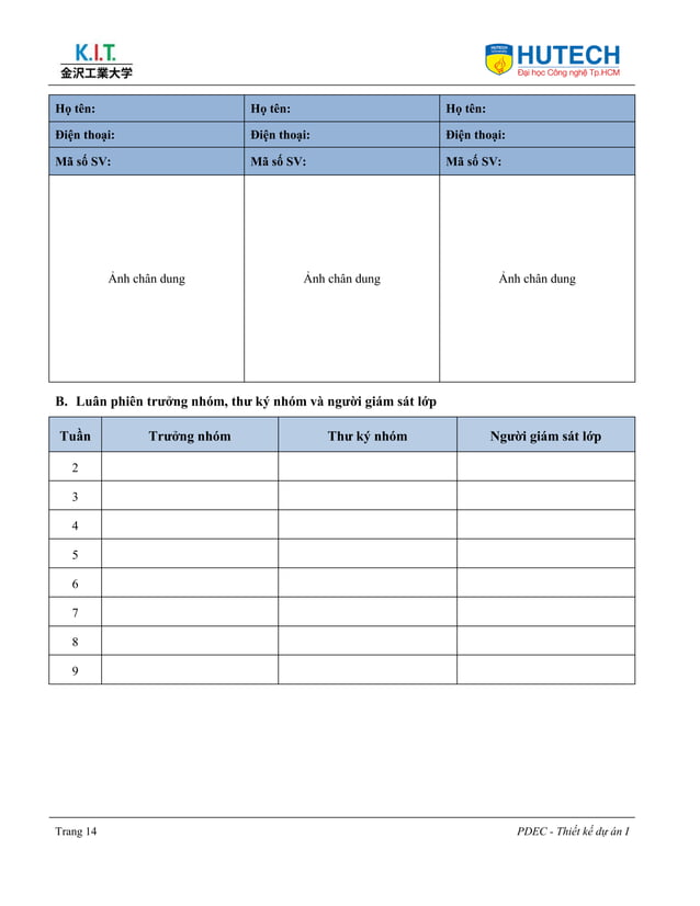 THIẾT KẾ DỰ ÁN I (PROJECT DESIGN I) | PDF