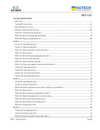 THIẾT KẾ DỰ ÁN I (PROJECT DESIGN I) | PDF