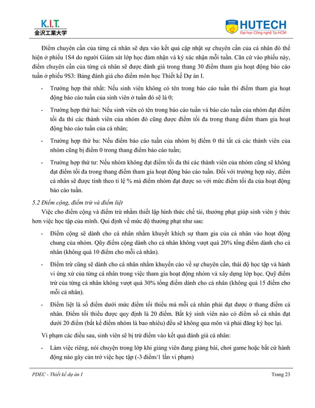 THIẾT KẾ DỰ ÁN I (PROJECT DESIGN I) | PDF