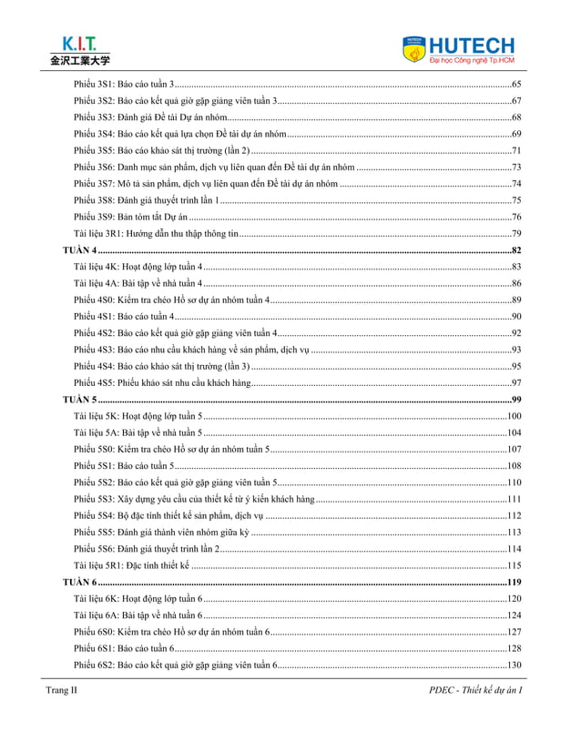 THIẾT KẾ DỰ ÁN I (PROJECT DESIGN I) | PDF