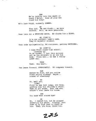 Supernatural 4.06 Yellow Fever Casting Sides for Sheriff Ed Britton ...