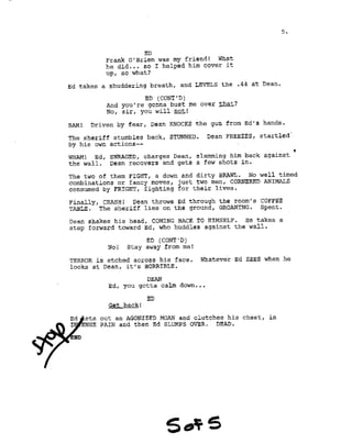 Supernatural 4.06 Yellow Fever Casting Sides for Sheriff Ed Britton ...