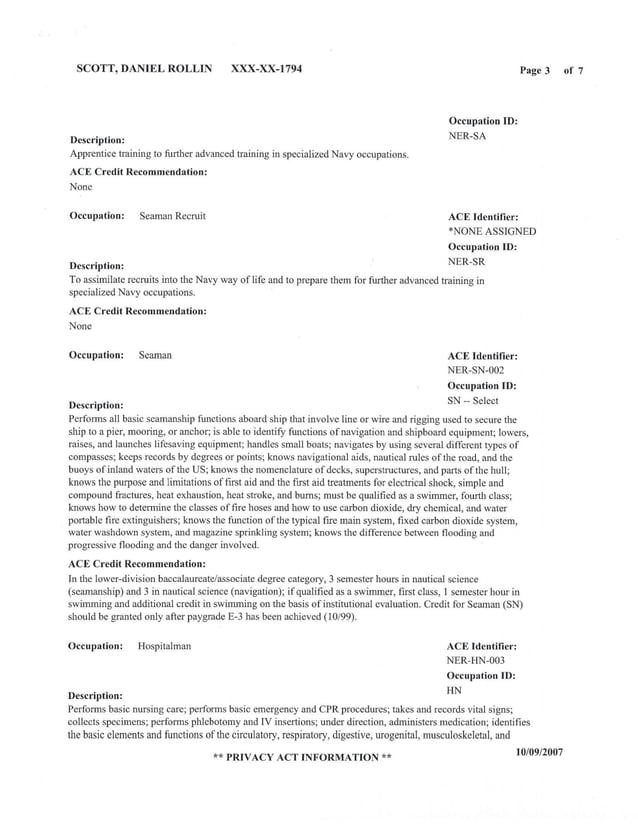 Military Transcripts | PDF