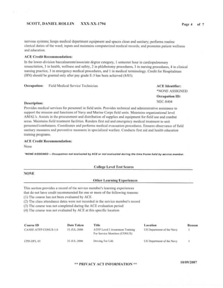 Military Transcripts | PDF