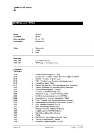 Molema M CV | PDF