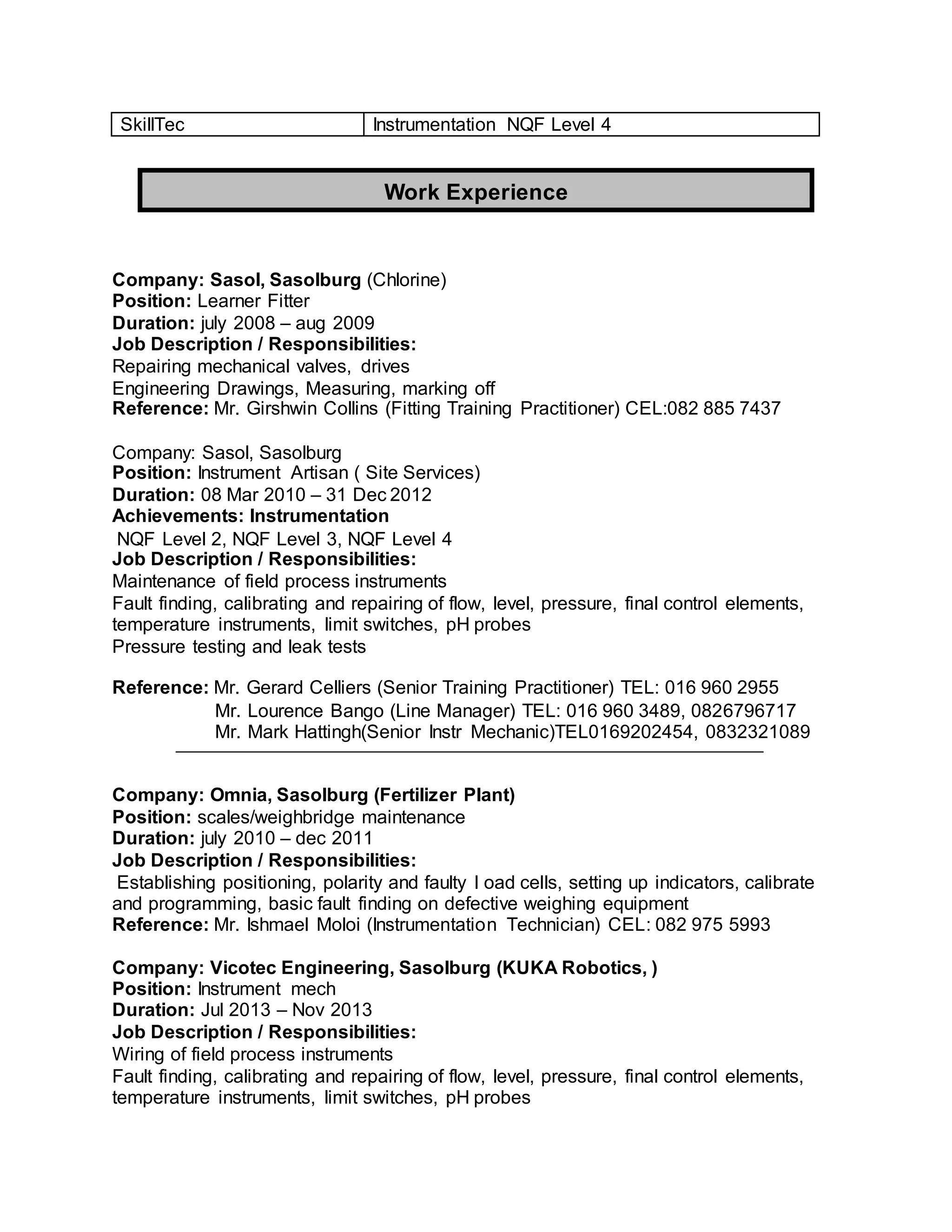 CURRICULUM VITAE JOHN RAPULANA | DOCX