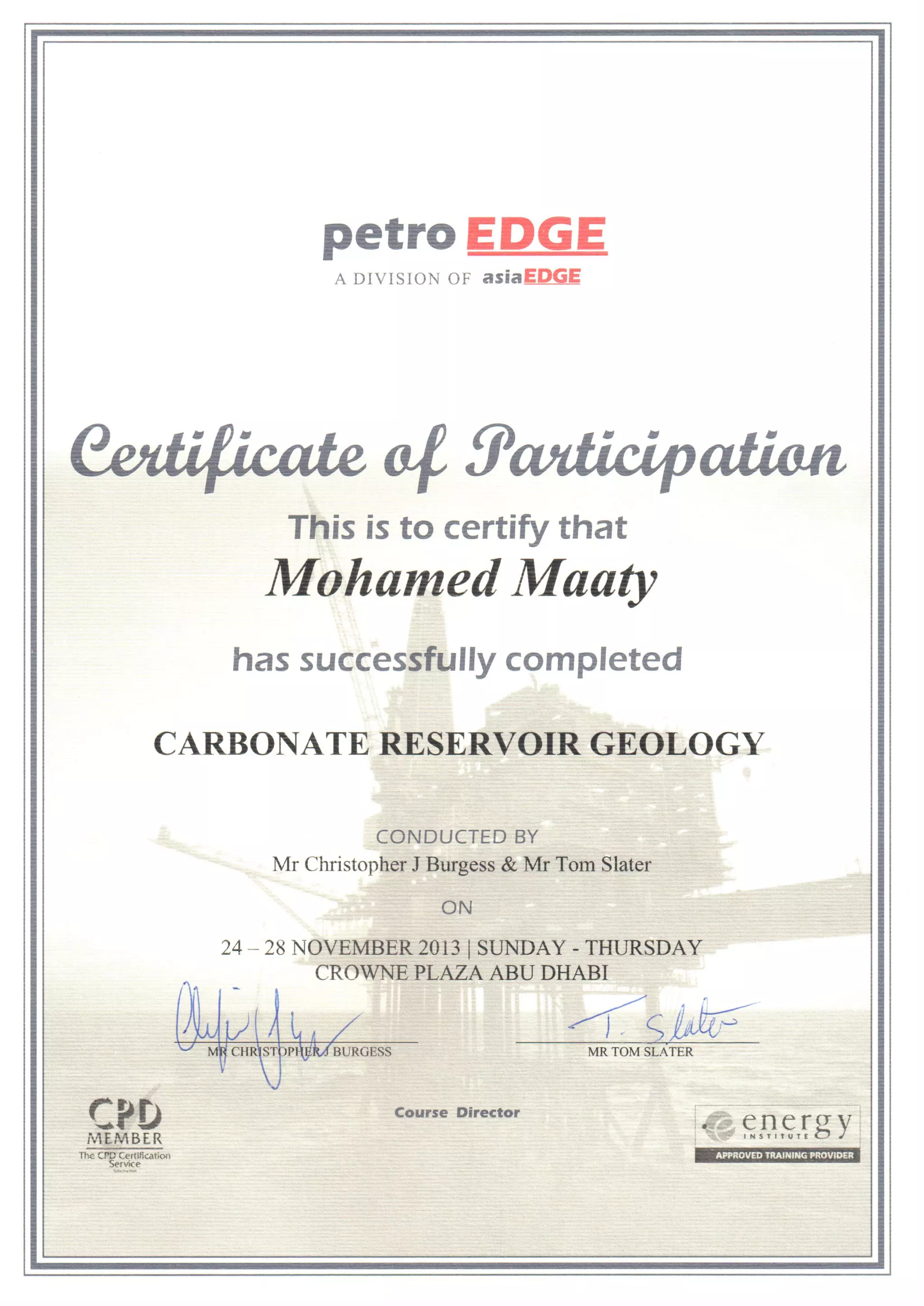 Carbonate Reservoir Geology Course Certificate | PDF | Geology | Science