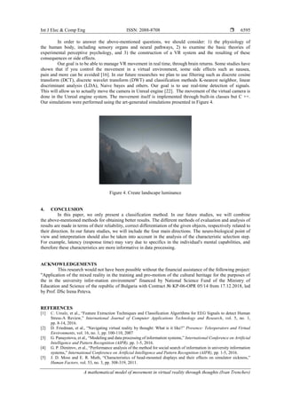 A mathematical model of movement in virtual reality through thoughts | PDF