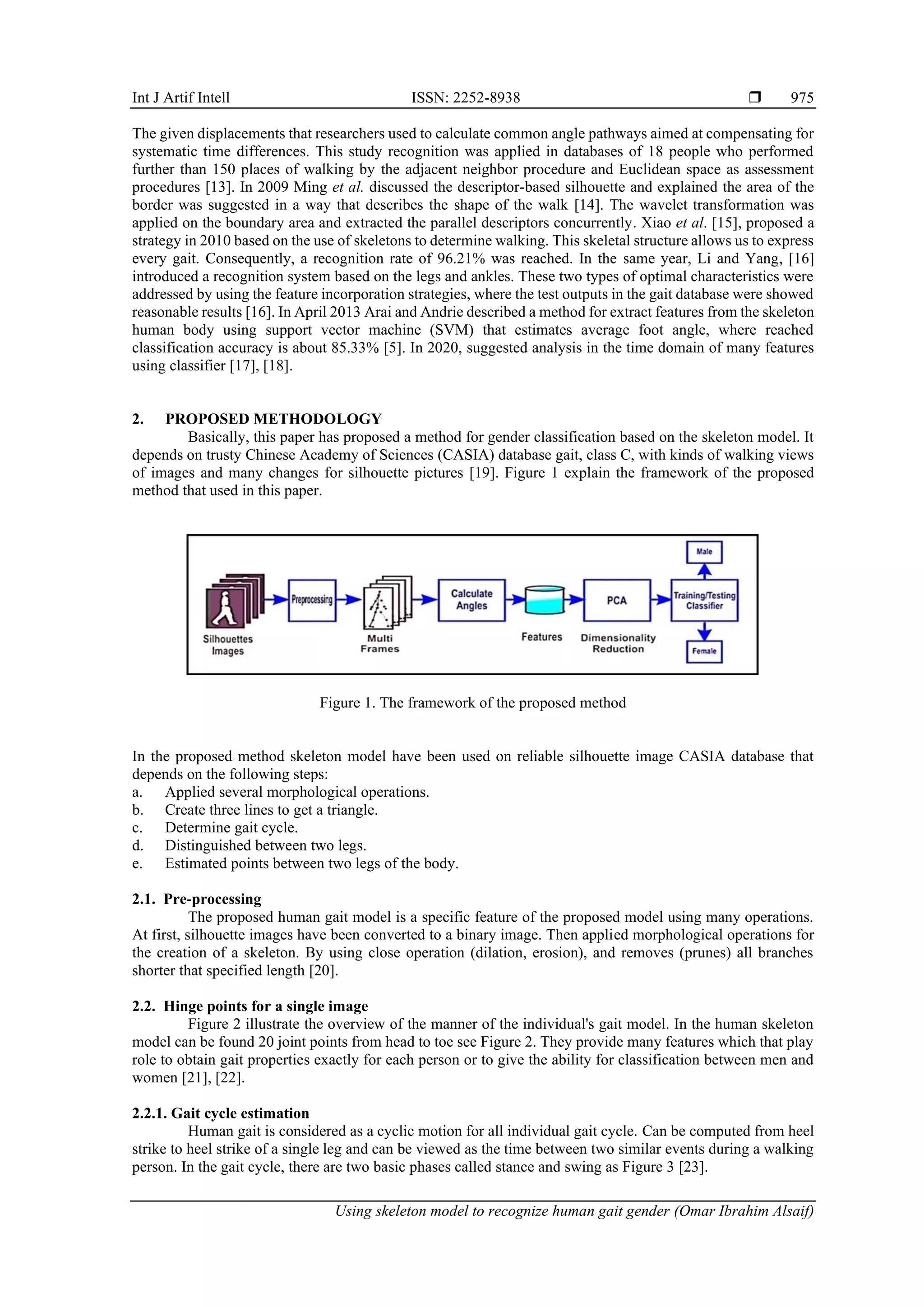 Using skeleton model to recognize human gait gender | PDF