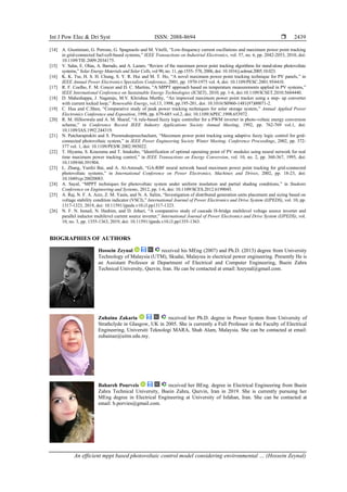 An efficient MPPT based photovoltaic control model considering environmental parameters | PDF ...