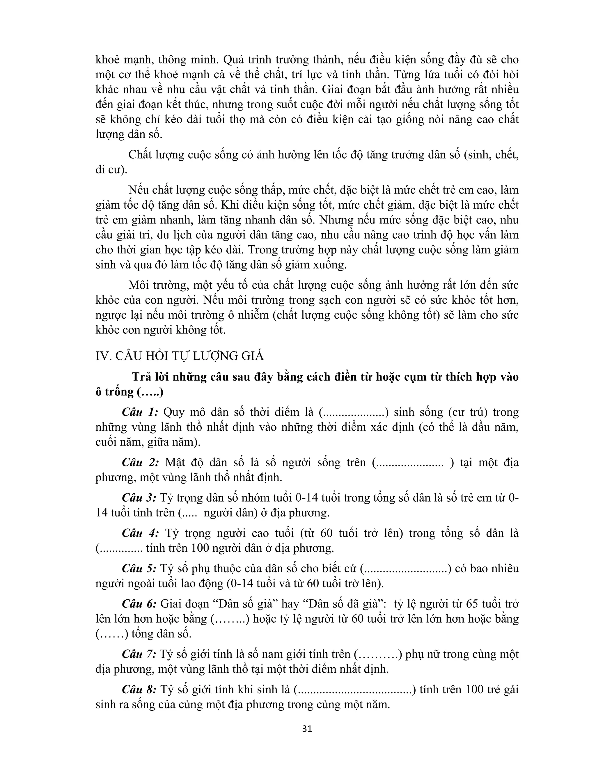 TÀI LIỆU BỒI DƯỠNG NGHIỆP VỤ DÂN SỐ - KẾ HOẠCH HÓA GIA ĐÌNH CHO CỘNG ...