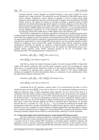 Photoplethysmogram signal reconstruction through integrated compression sensing and basis ...