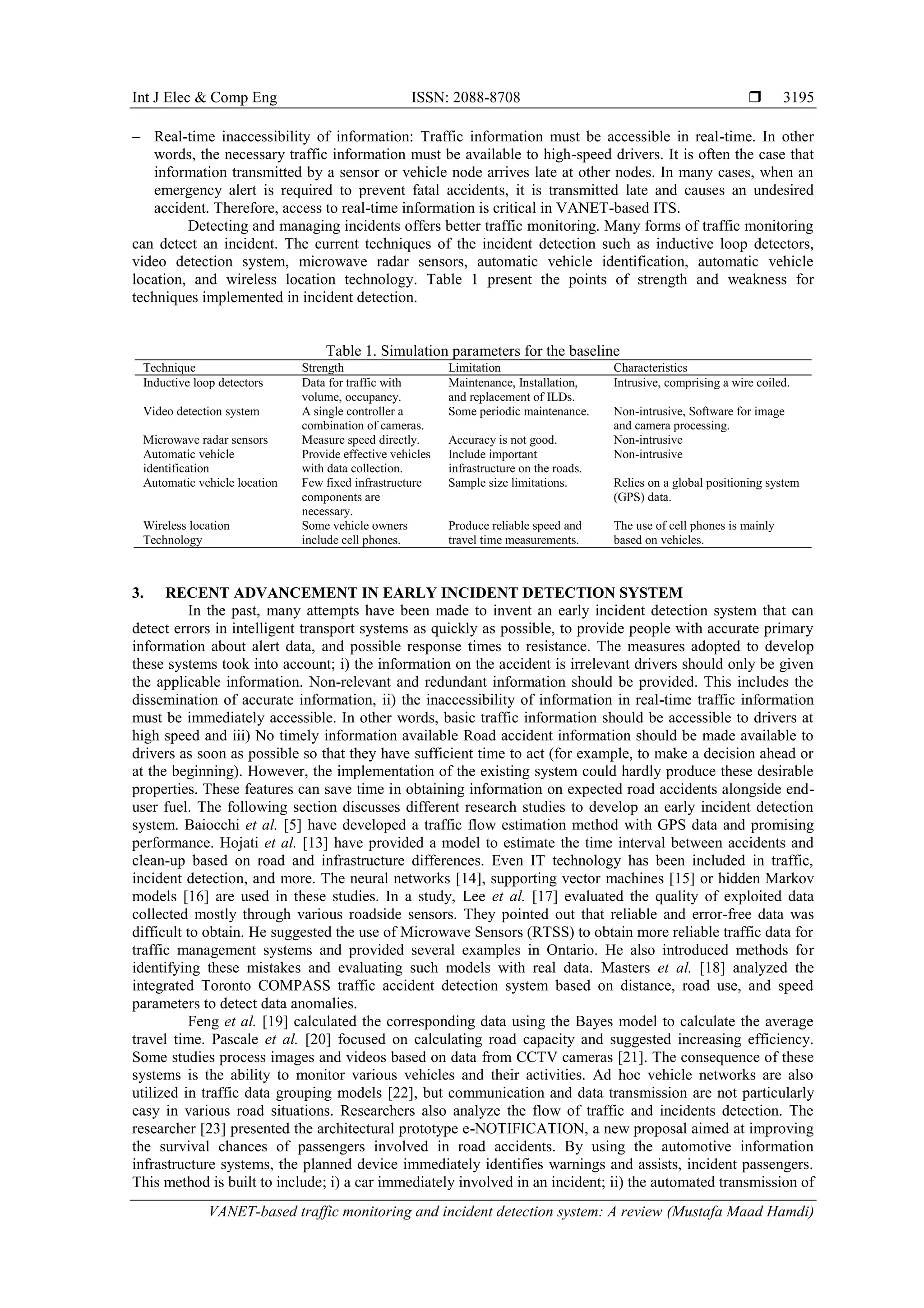 VANET-based traffic monitoring and incident detection system: A review ...