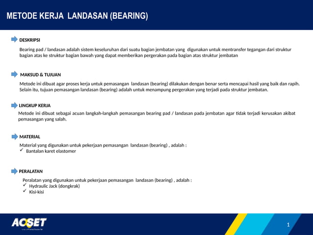 492449037-Metode-Kerja-Landasan-Bearing.pptx | Free Download