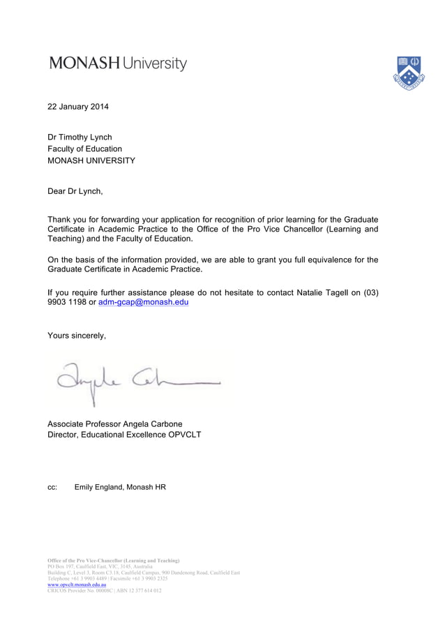 Grad Cert in Academic Practice | PDF