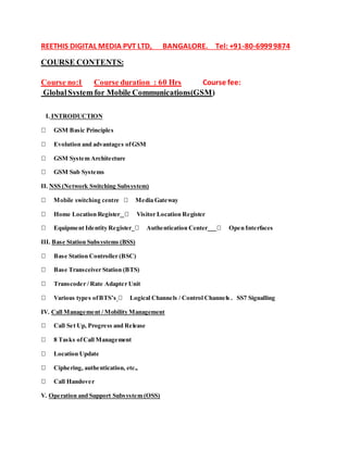 Telecom courses | DOCX