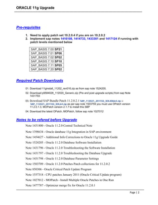 Oracle-11g-upgrade | PDF