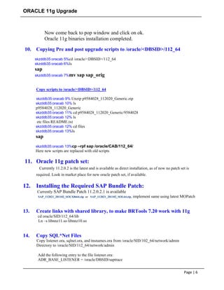 Oracle-11g-upgrade | PDF