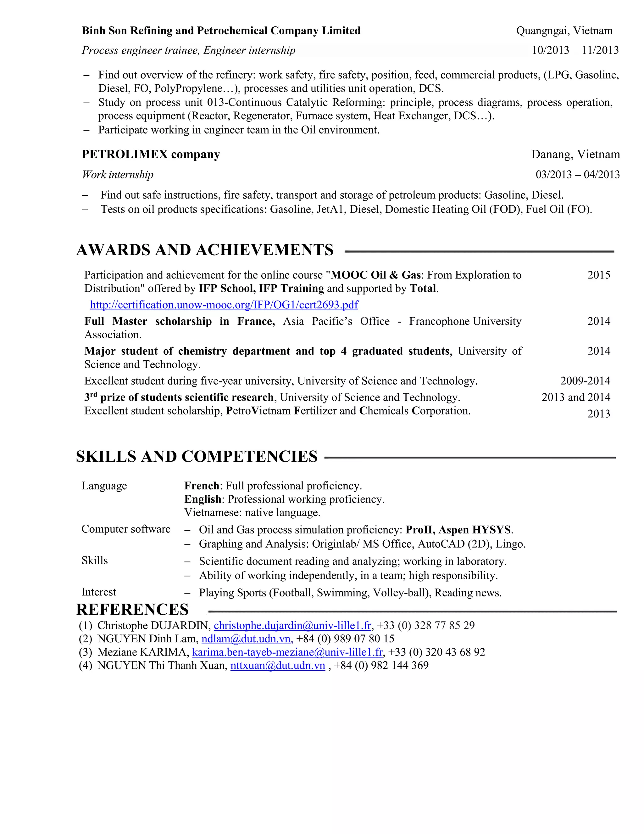 CV_NGUYEN HON | PDF | Professional School | Postgraduate Education