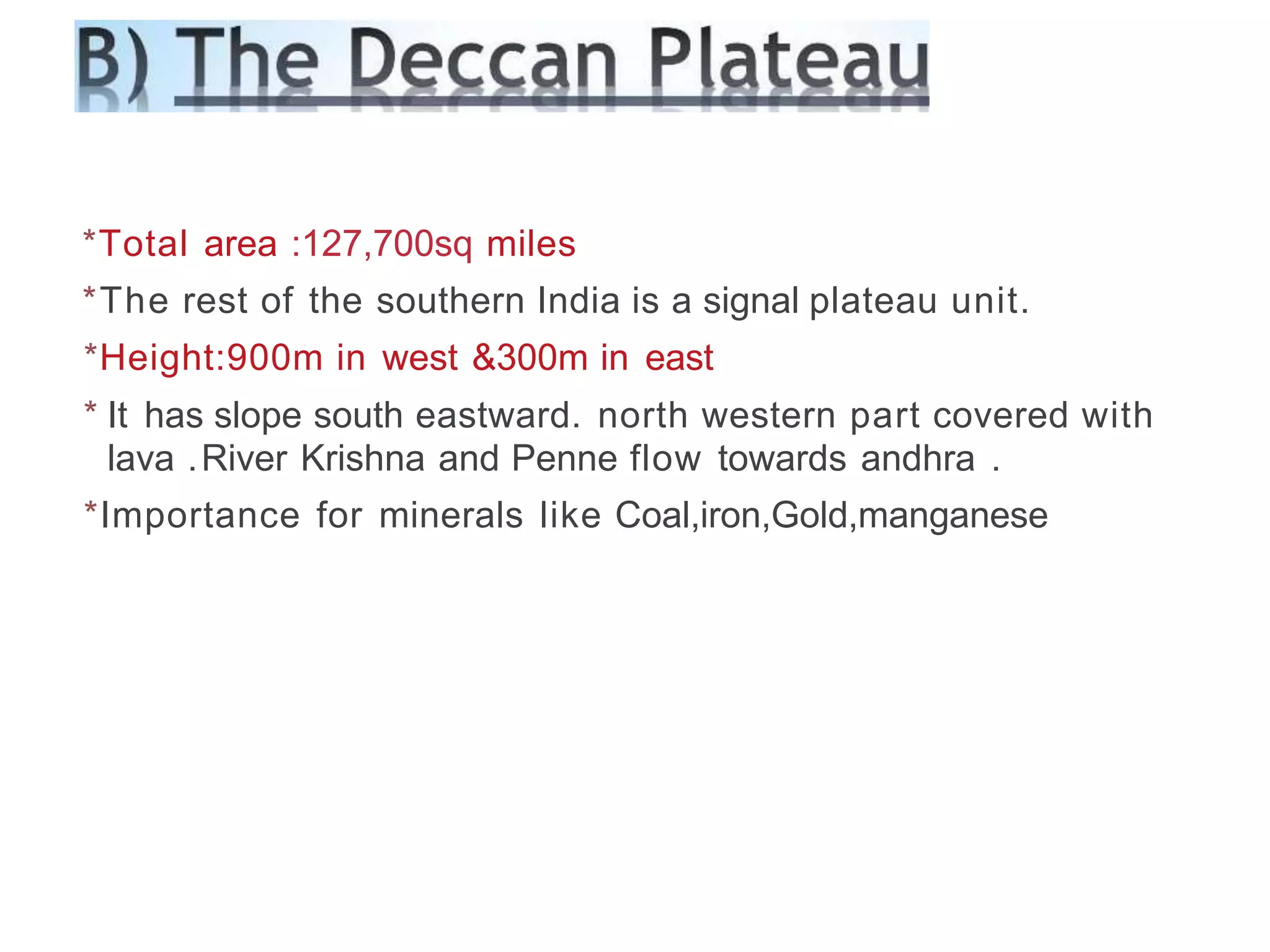 peninsular plateau (india) | PPTX