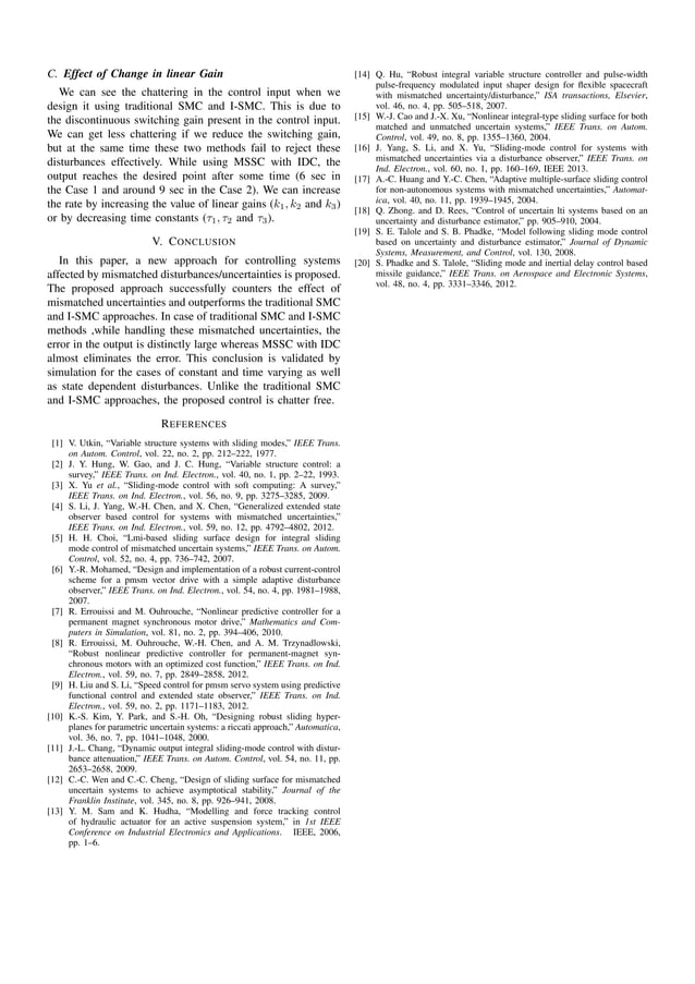 Multiple Sliding Surface Control for Systems with Mismatched Uncertainties | PDF