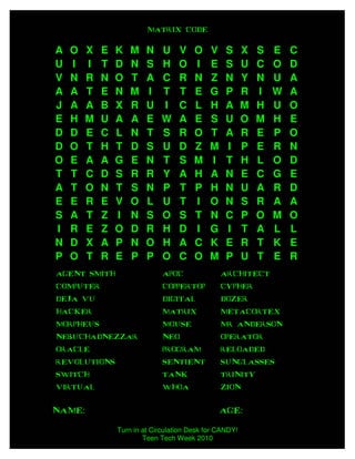 Matrix Code GREEN | PDF