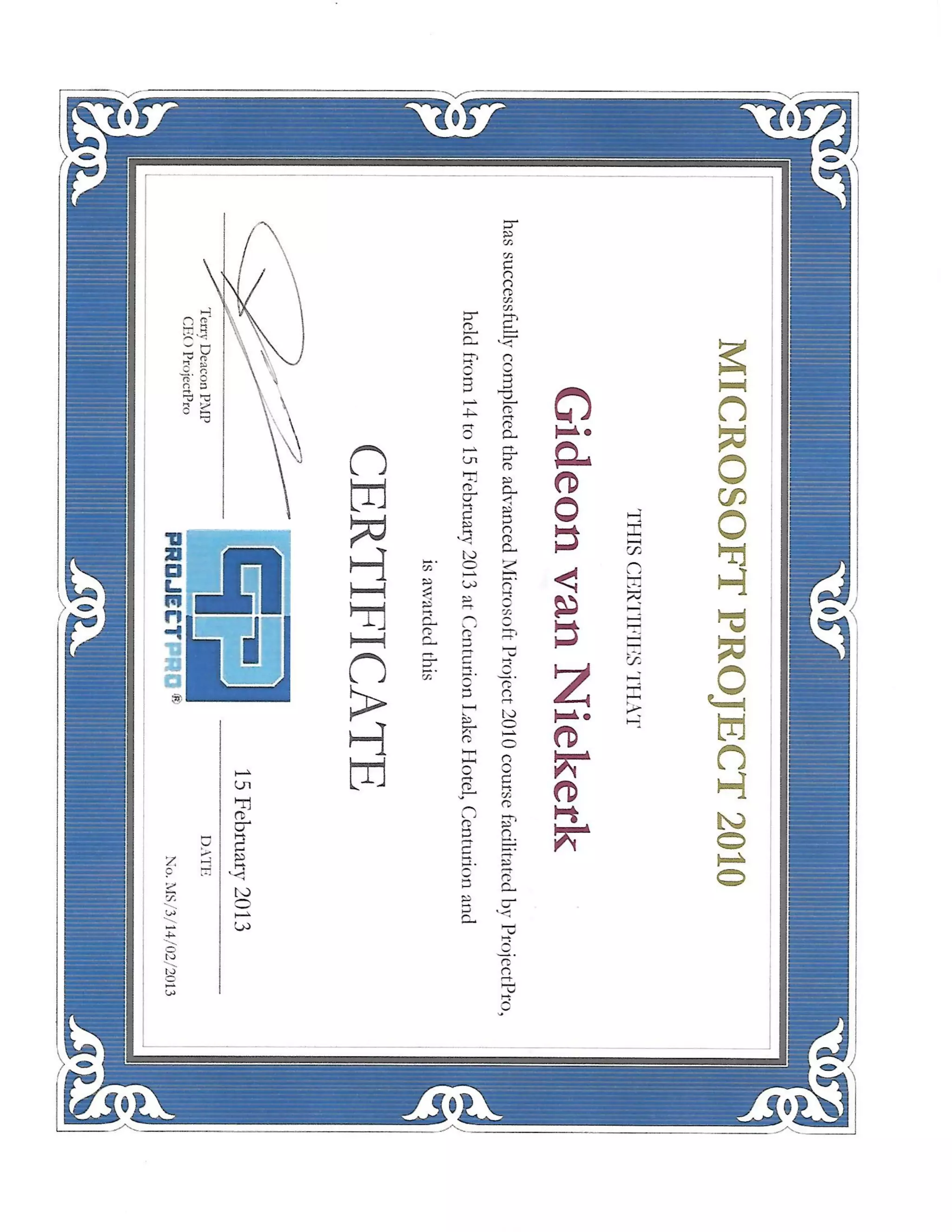 MS Projects 2010 Introductory Certificate | PDF