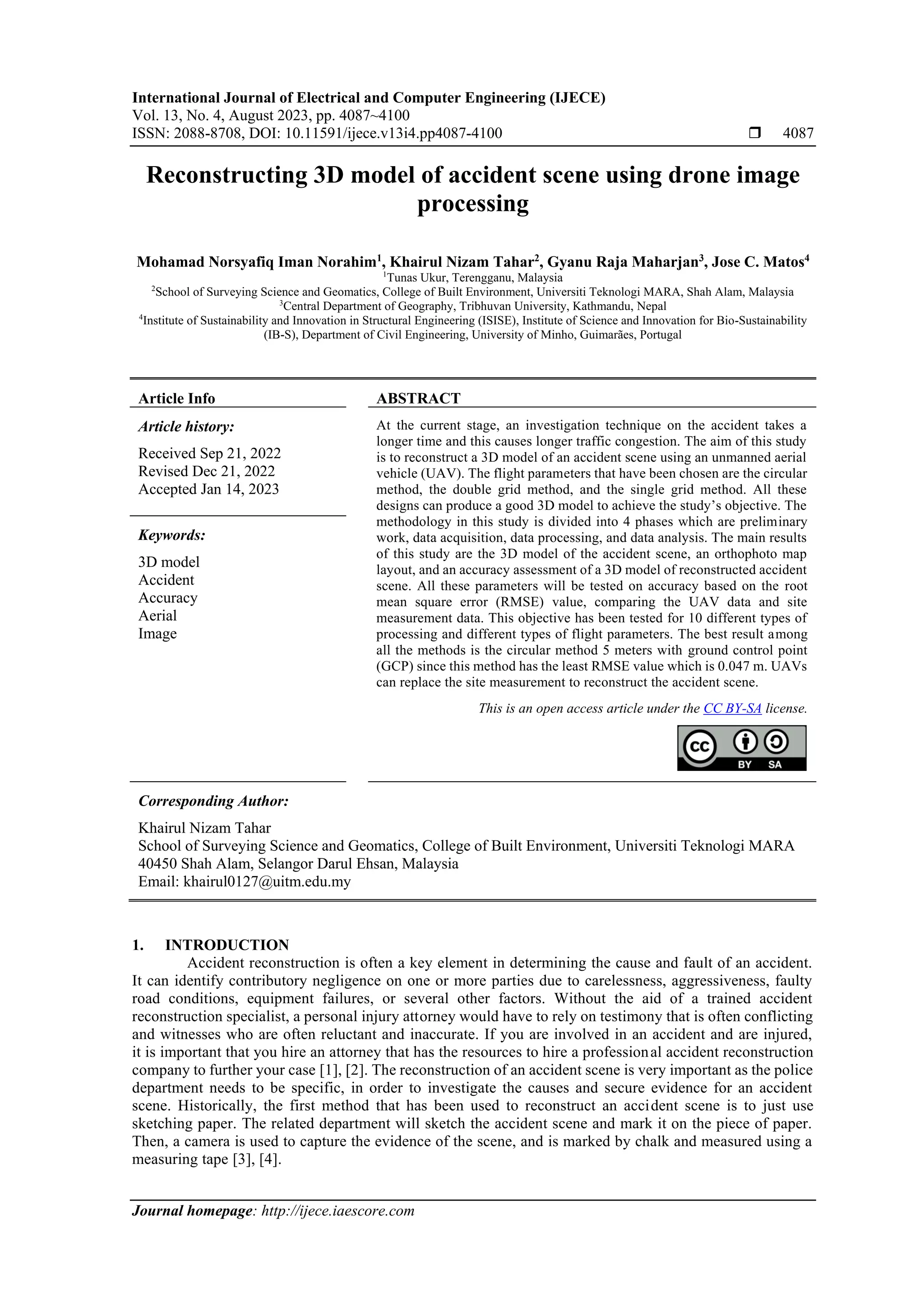 Reconstructing 3D model of accident scene using drone image processing | PDF | First Aid | Injuries