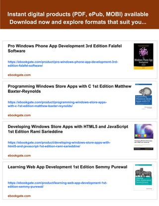 Windows Store App Development C and XAML Pete Brown | PDF