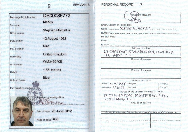 Stephen M McKay - Seamans Discharge Book