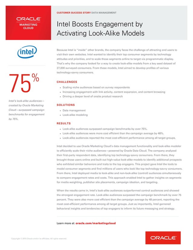 OMC - Intel Case Study_FINAL | PDF | Cloud Computing | Internet