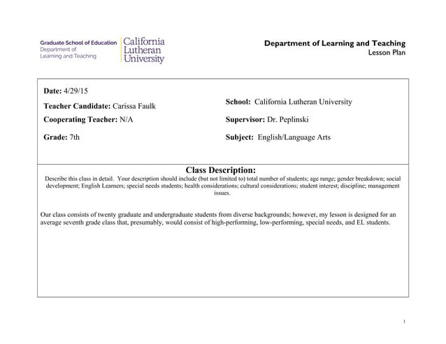 Coordinate Adjectives Lesson Plan updated | PPT