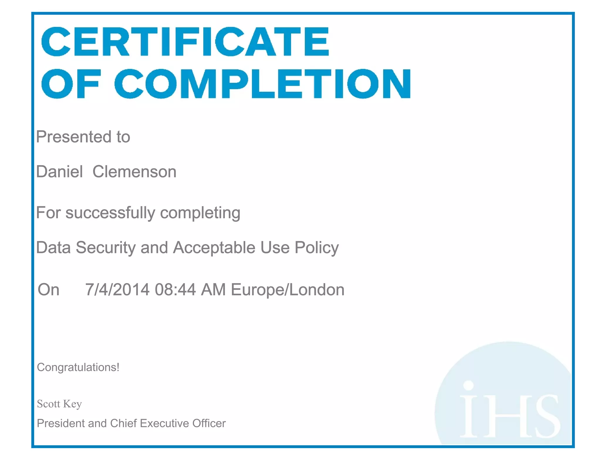 Data Security Certification | PDF