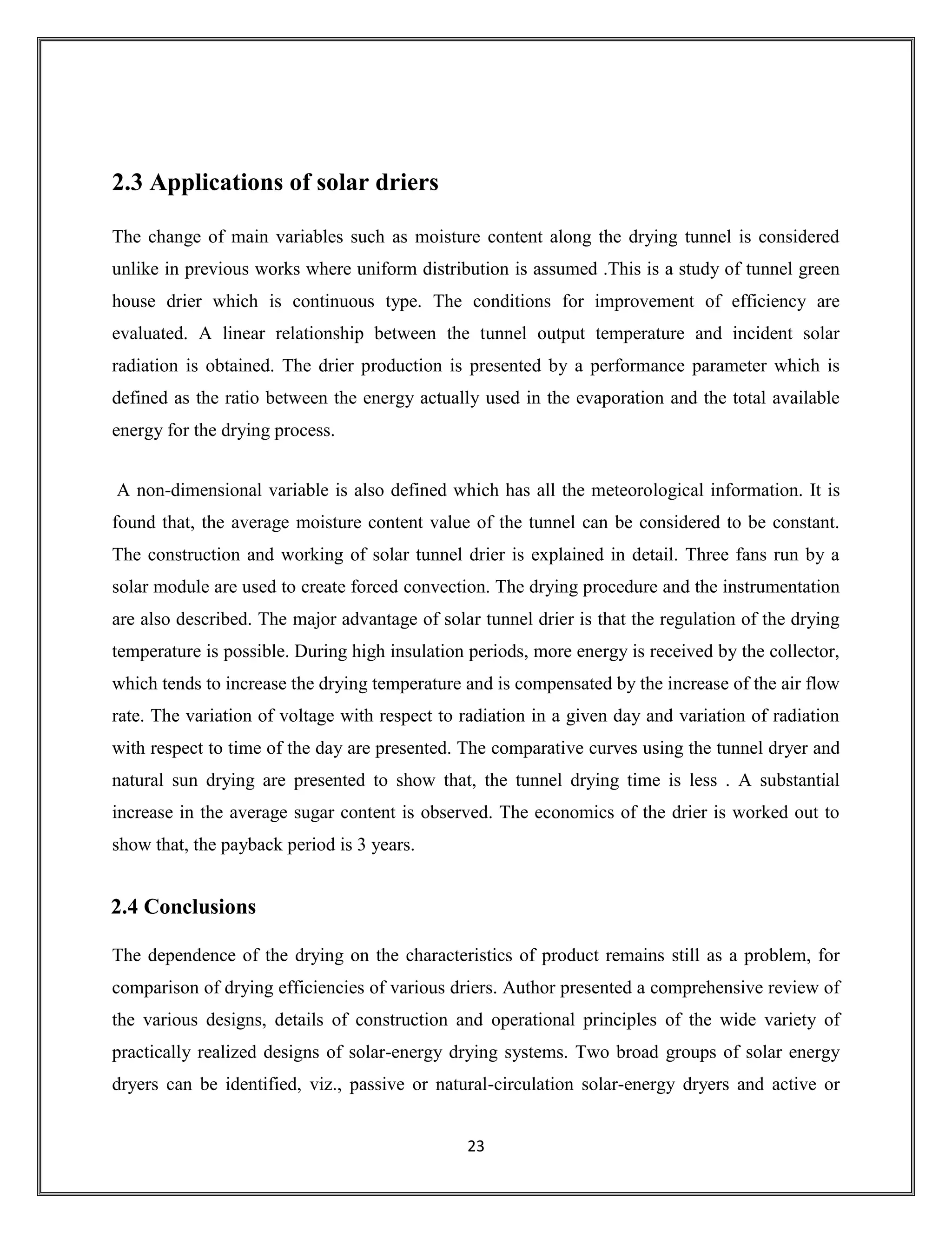 PROJECT REPORT ON SOLAR DRYER | PDF