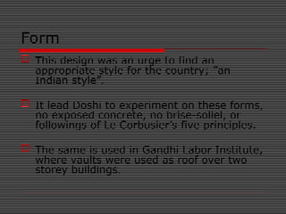 Architect balakrishna v Doshi history nd buildings | PPT