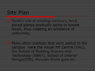 Architect balakrishna v Doshi history nd buildings | PPT