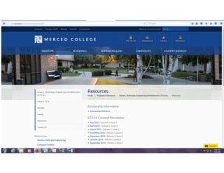 H.S.I. S.T.E.M. Merced College Webpage | PDF