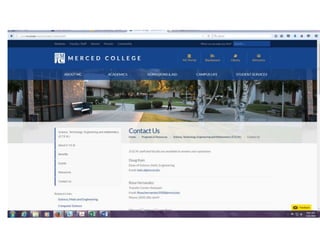 H.S.I. S.T.E.M. Merced College Webpage | PDF