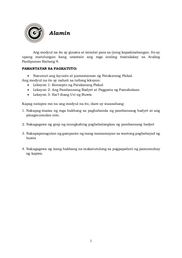 494838882-Ap9-q3-Module-4-Layunin-at-Pamamaraan-Ng-Patakarang-Piskal ...