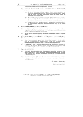4952604 ugc (m.phil.-ph.d-degrees)-regulations,-2016 | PDF