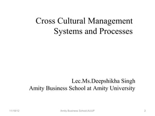 49529779 7419c cross-cultural-management-systems-and-practices | PPT