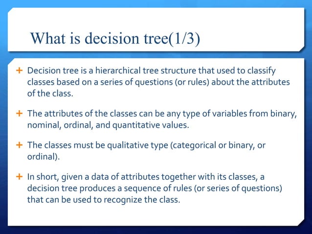 Decision Tree - ID3 | PPTX