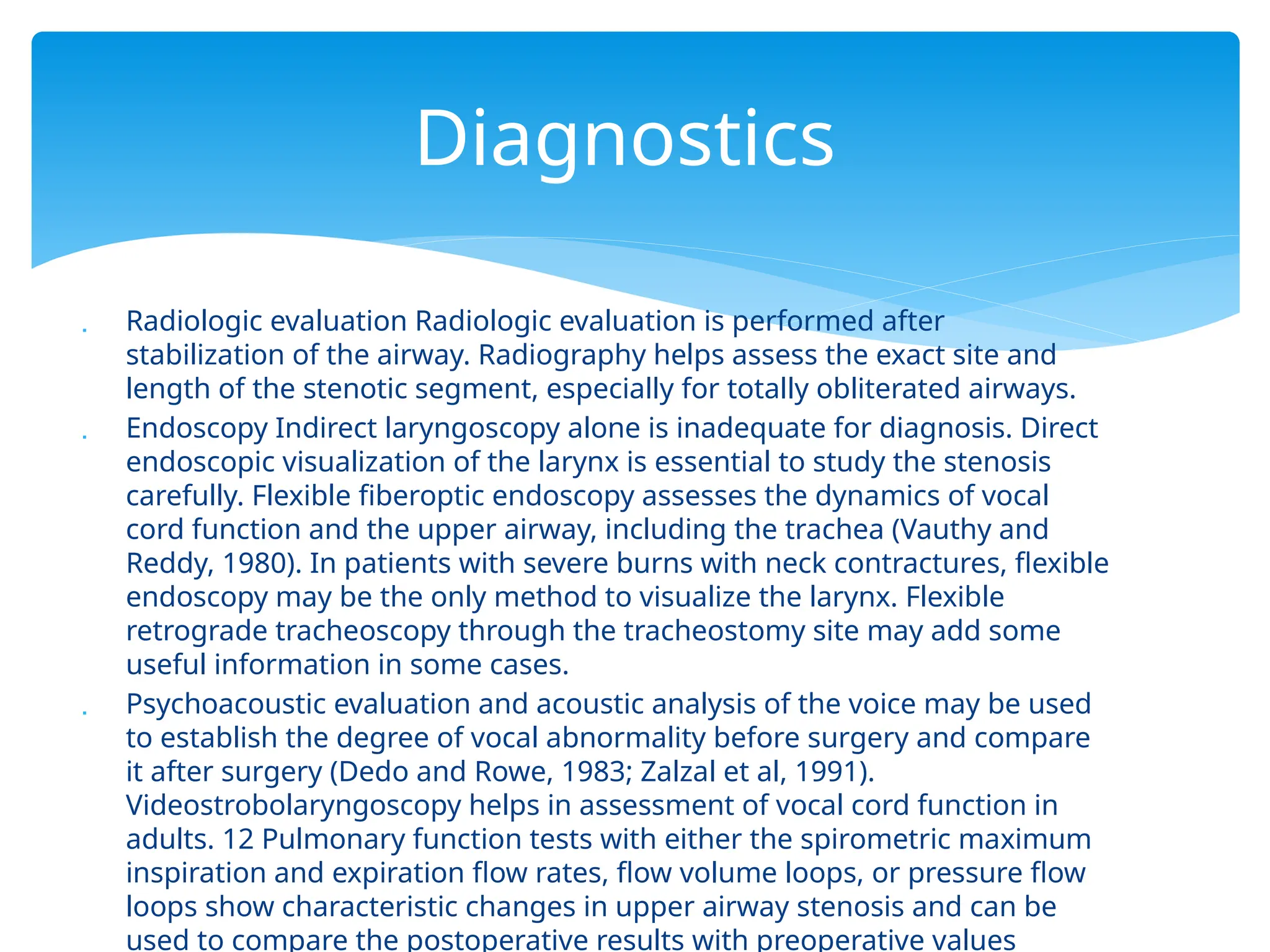 Laryngeal edema and stenosis refer to swelling (edema) and narrowing ...