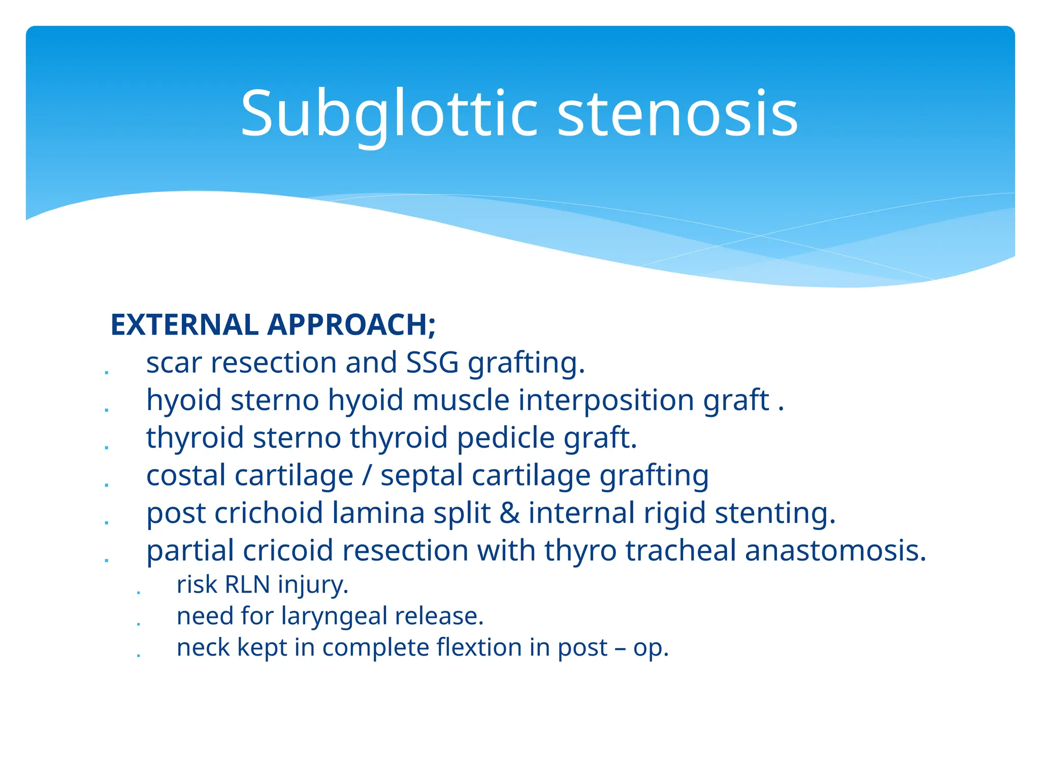 Laryngeal edema and stenosis refer to swelling (edema) and narrowing ...