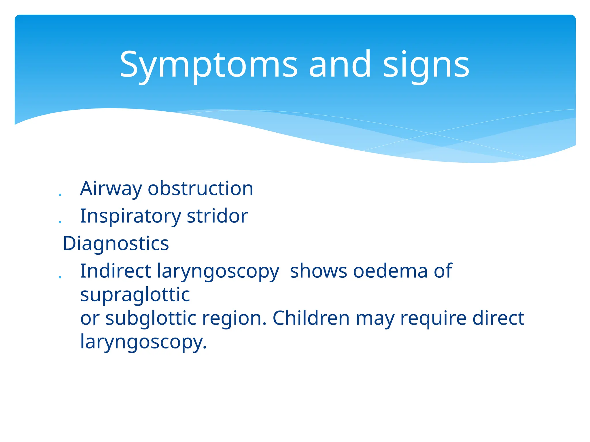 Laryngeal edema and stenosis refer to swelling (edema) and narrowing ...