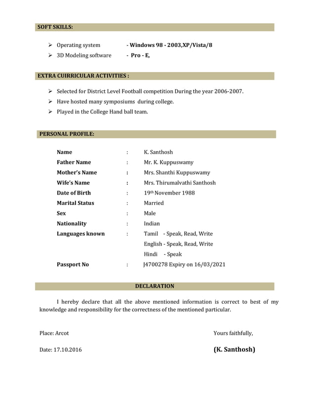 Resume Santhosh Kuppuswamy | PDF