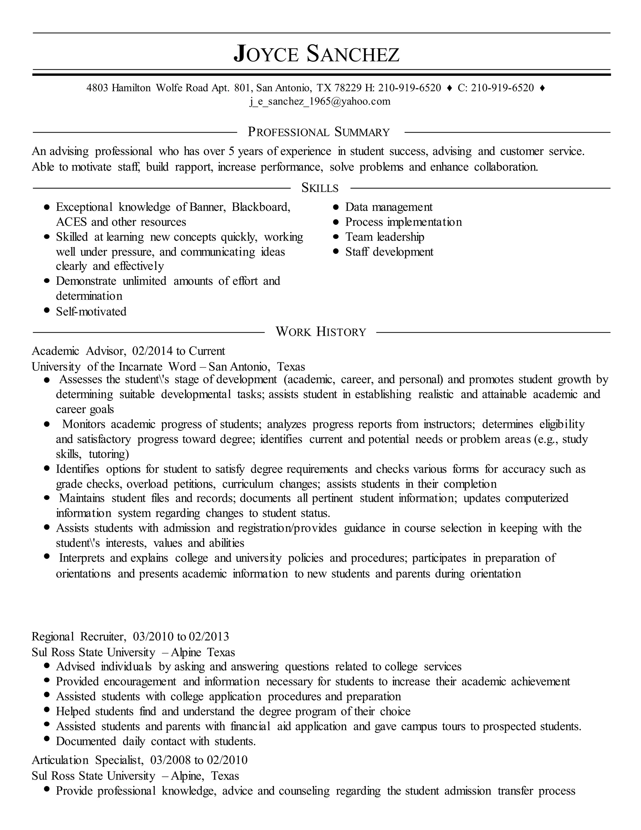 Joyce Sanchez Resume 112132016 | DOCX