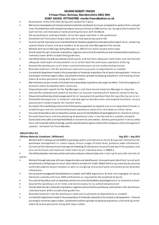 Murdo Logistics CV | PDF