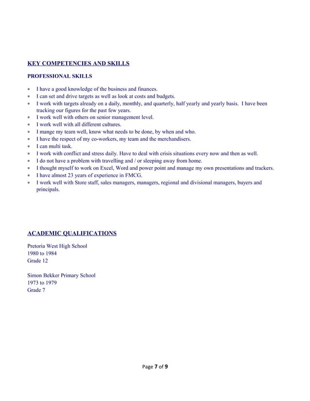 CV Christo Swart-1 | DOC