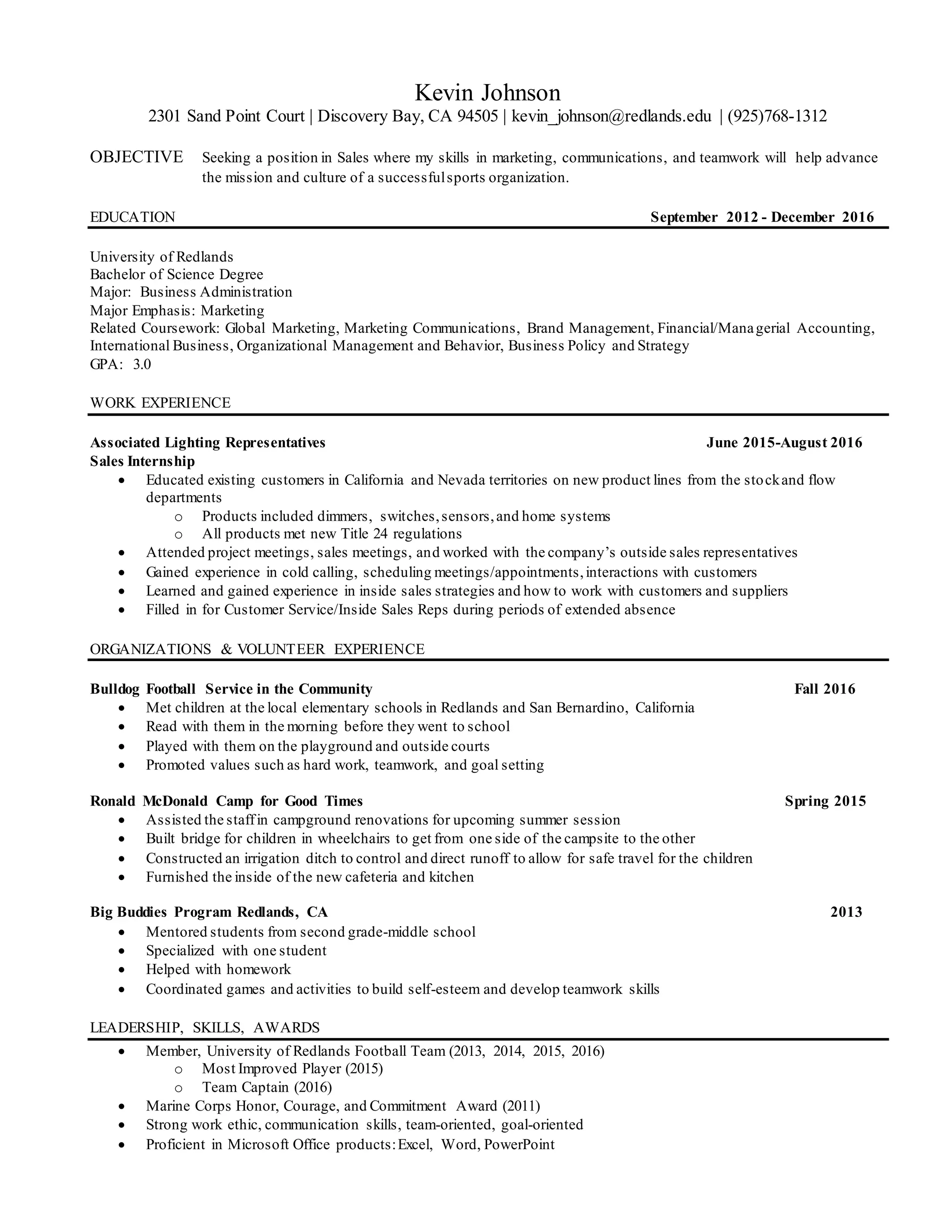 Kevin Johnson Resume | PDF